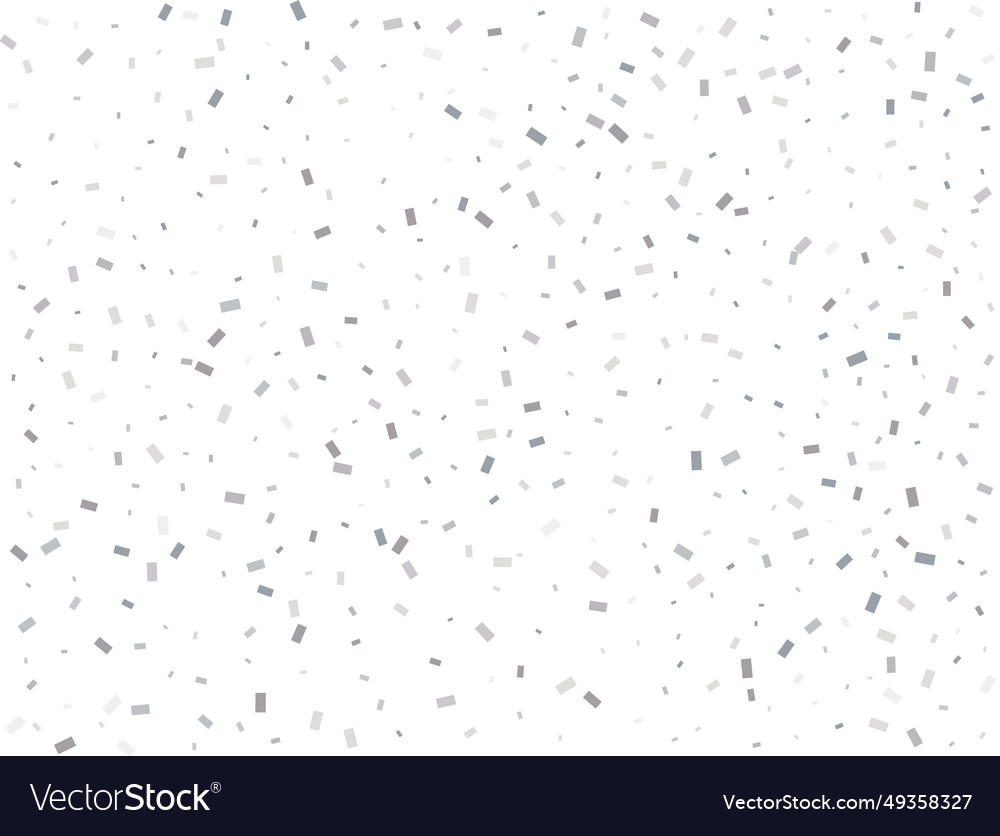 Light silver rectangular glitter confetti Vector Image