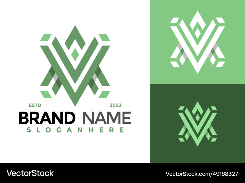 Ma or am monogram logo design symbol icon Vector Image
