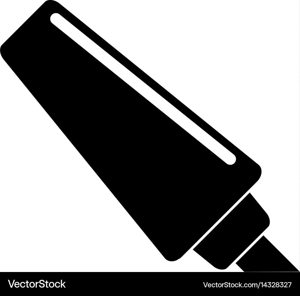 Marker write school utensil pictograph Royalty Free Vector