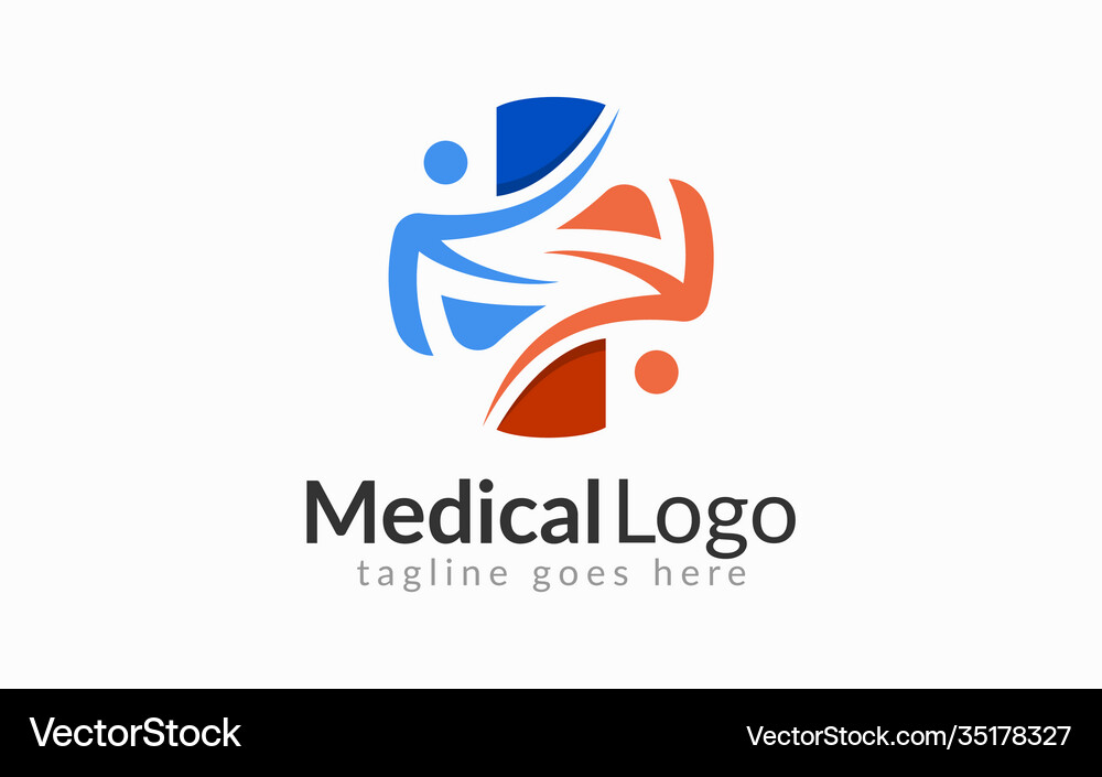 Medical logo design formed from Royalty Free Vector Image