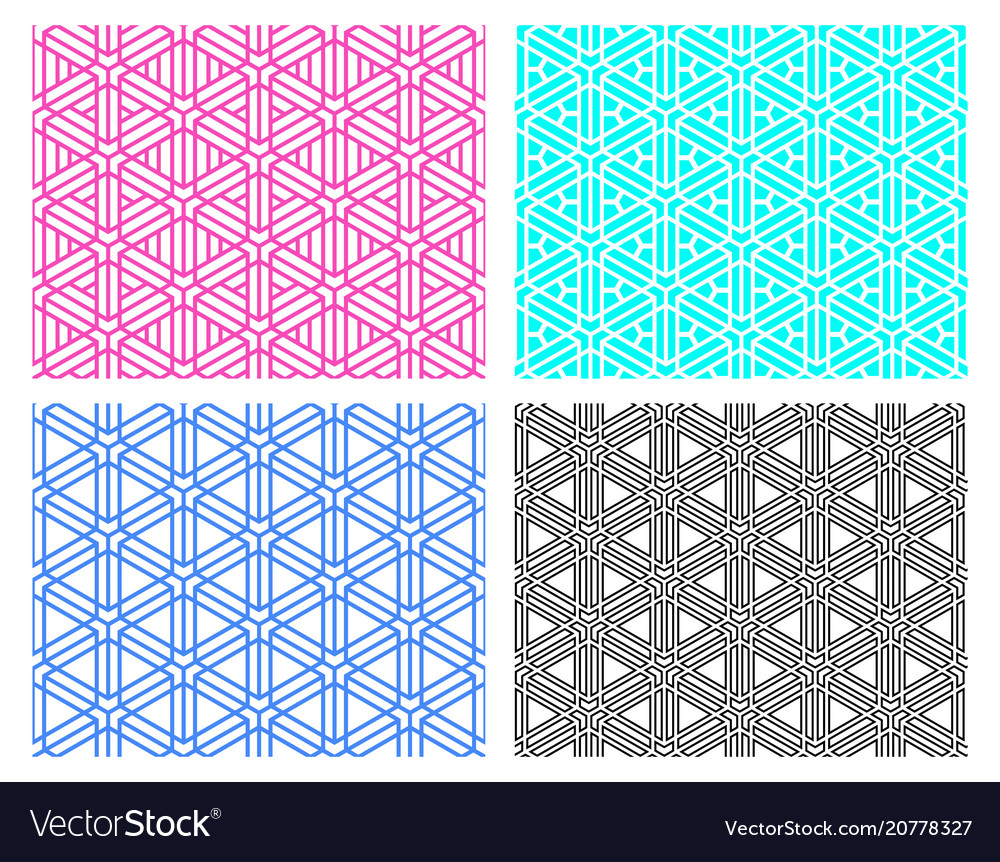 Seamless geometric line pattern design Royalty Free Vector