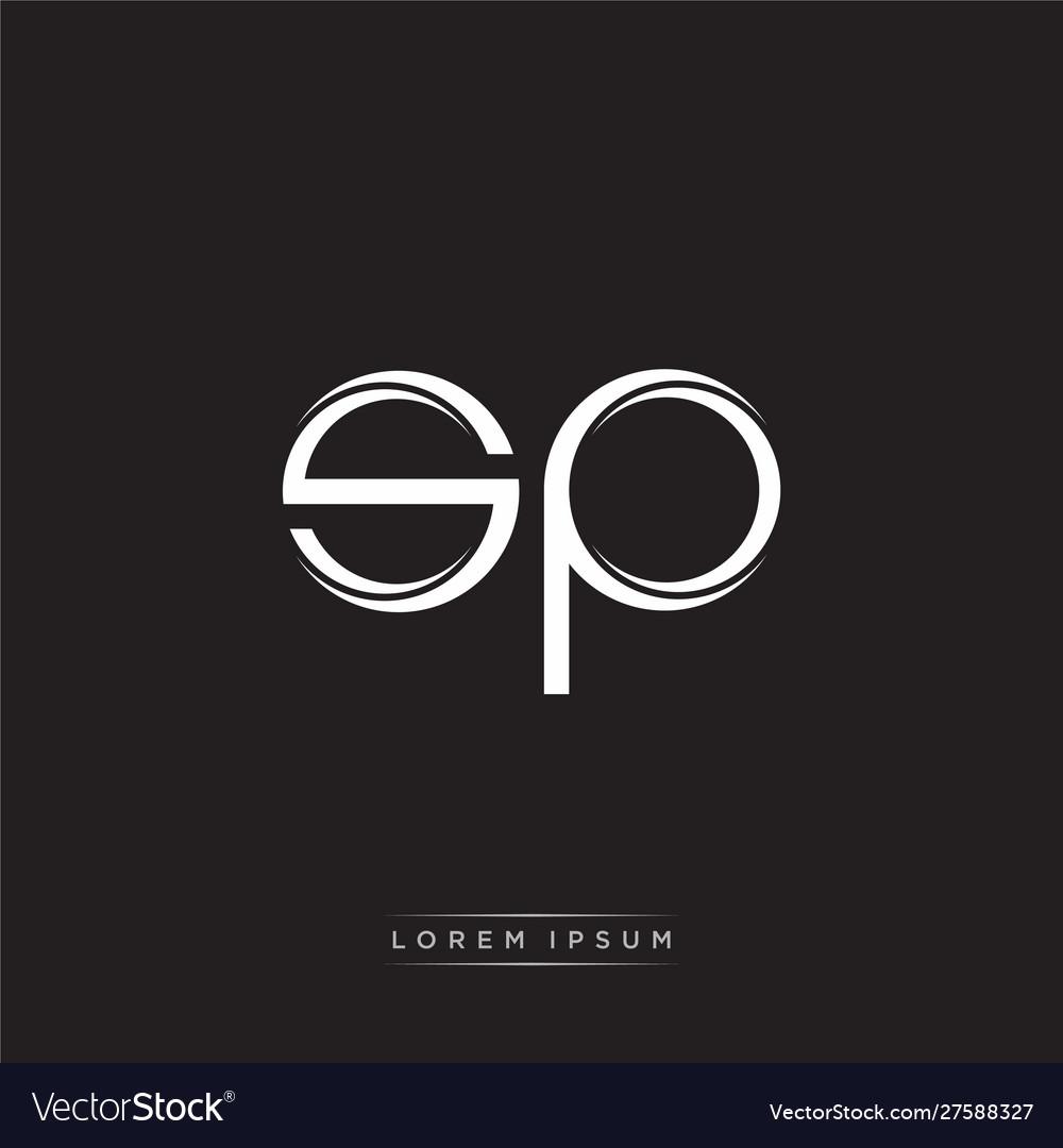 Sp initial letter split lowercase logo modern Vector Image