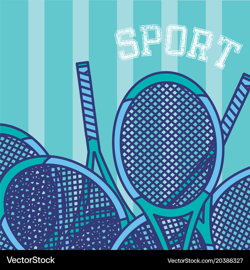 Sport tennis rackets Royalty Free Vector Image