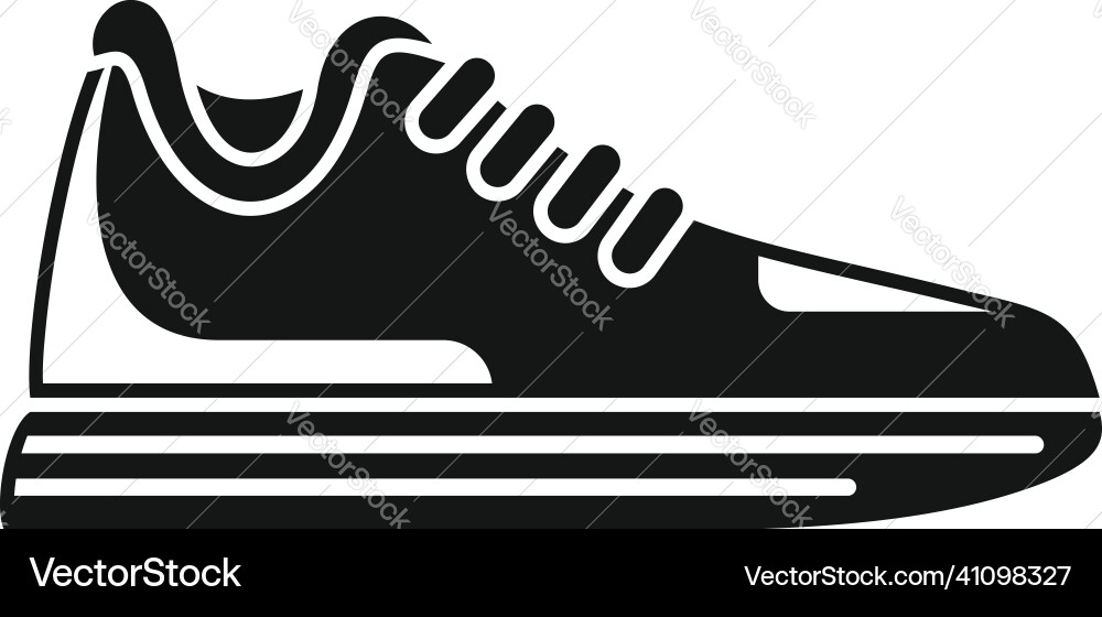 Training sneaker icon simple sport shoe Royalty Free Vector