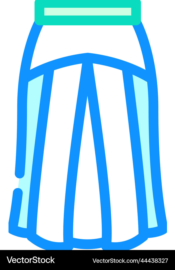 Yoke skirt color icon Royalty Free Vector Image