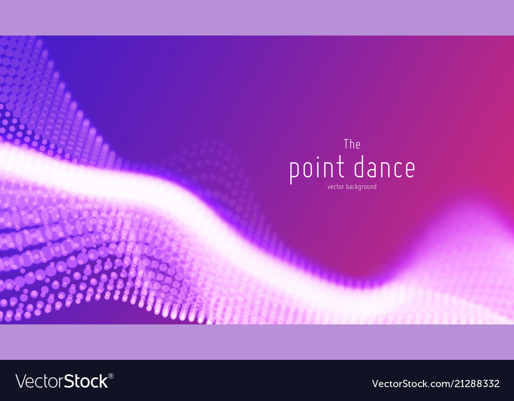 Abstract violet particle wave points array Vector Image