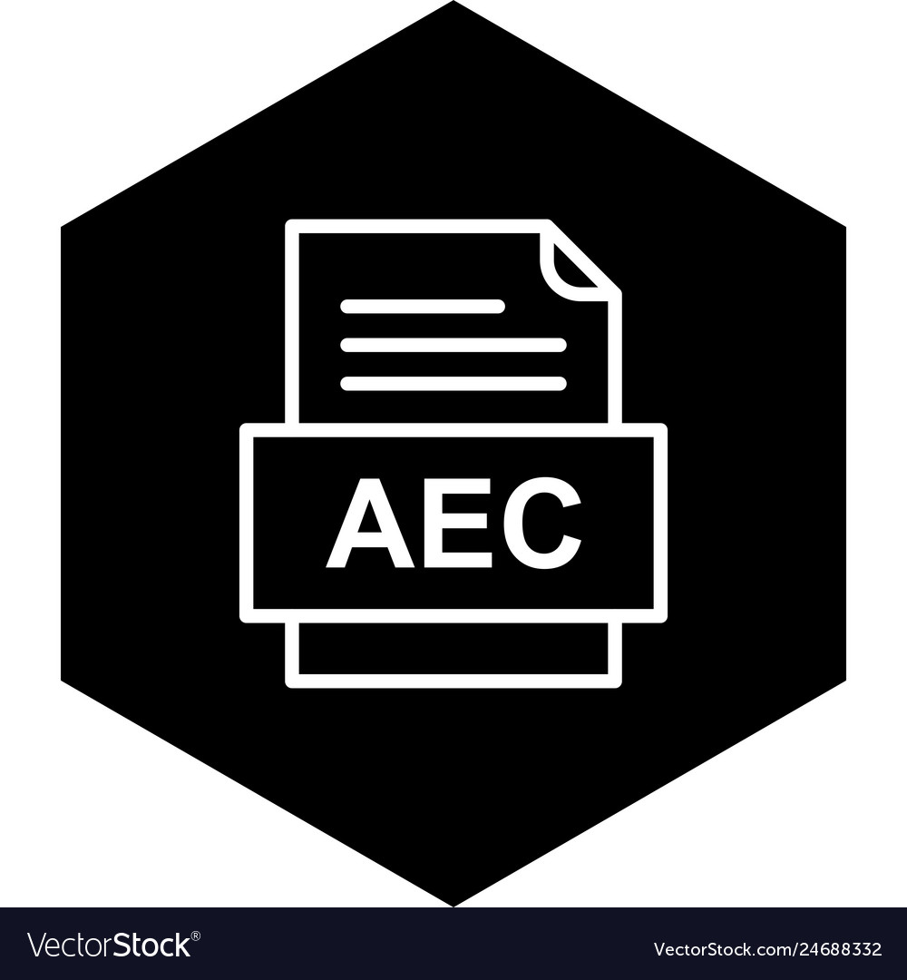 Aec file document icon Royalty Free Vector Image