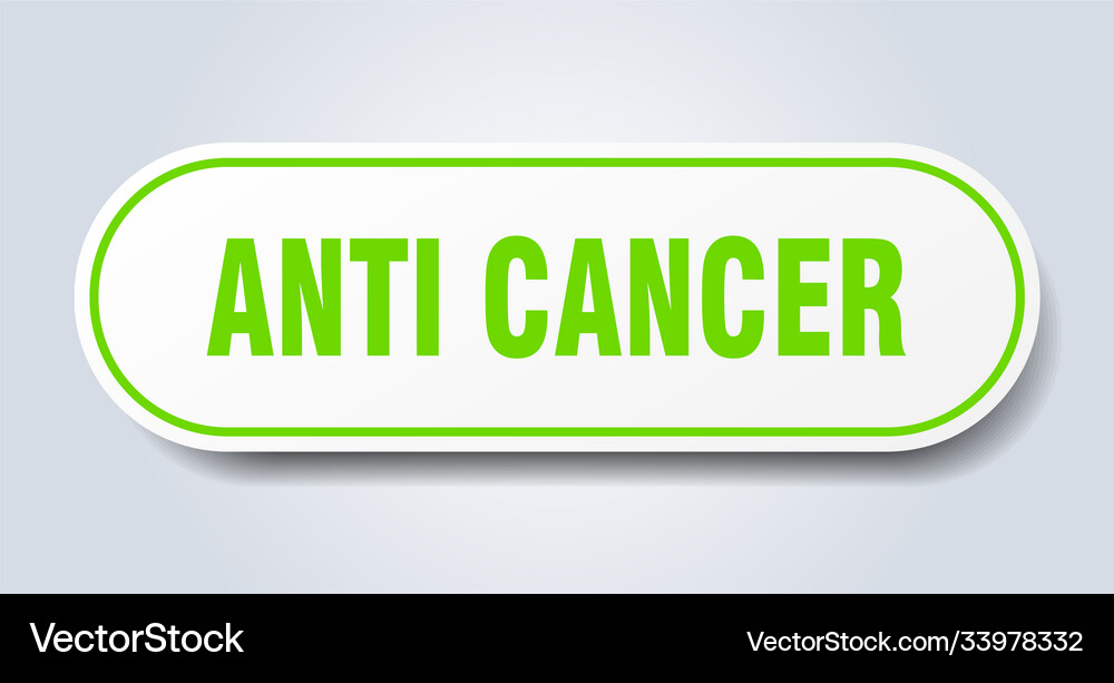 Anti cancer sign rounded isolated button white Vector Image