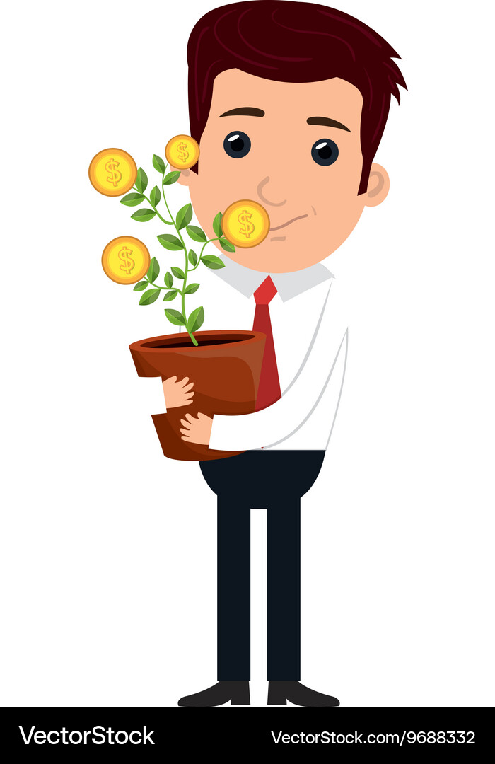 Business executive male concept icon Royalty Free Vector