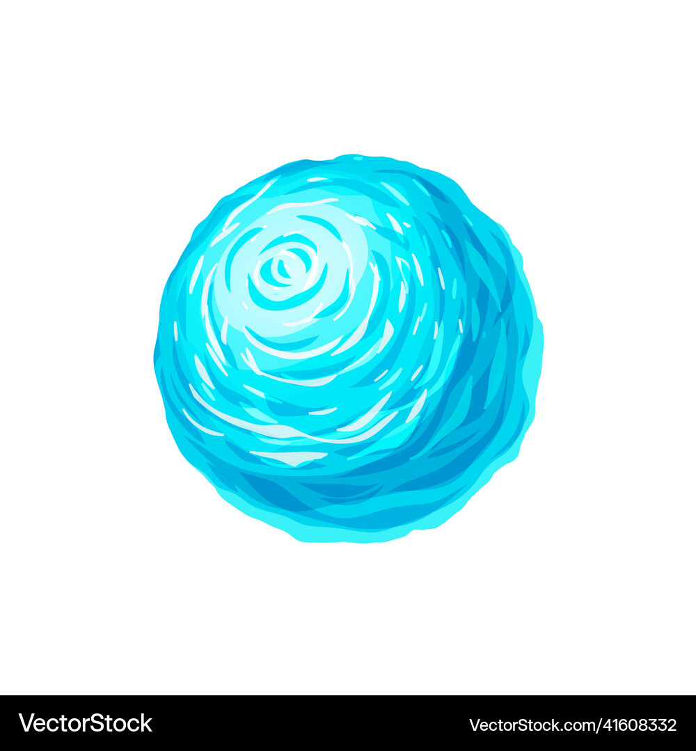 Cartoon planet of water drops isolate liquid globe
