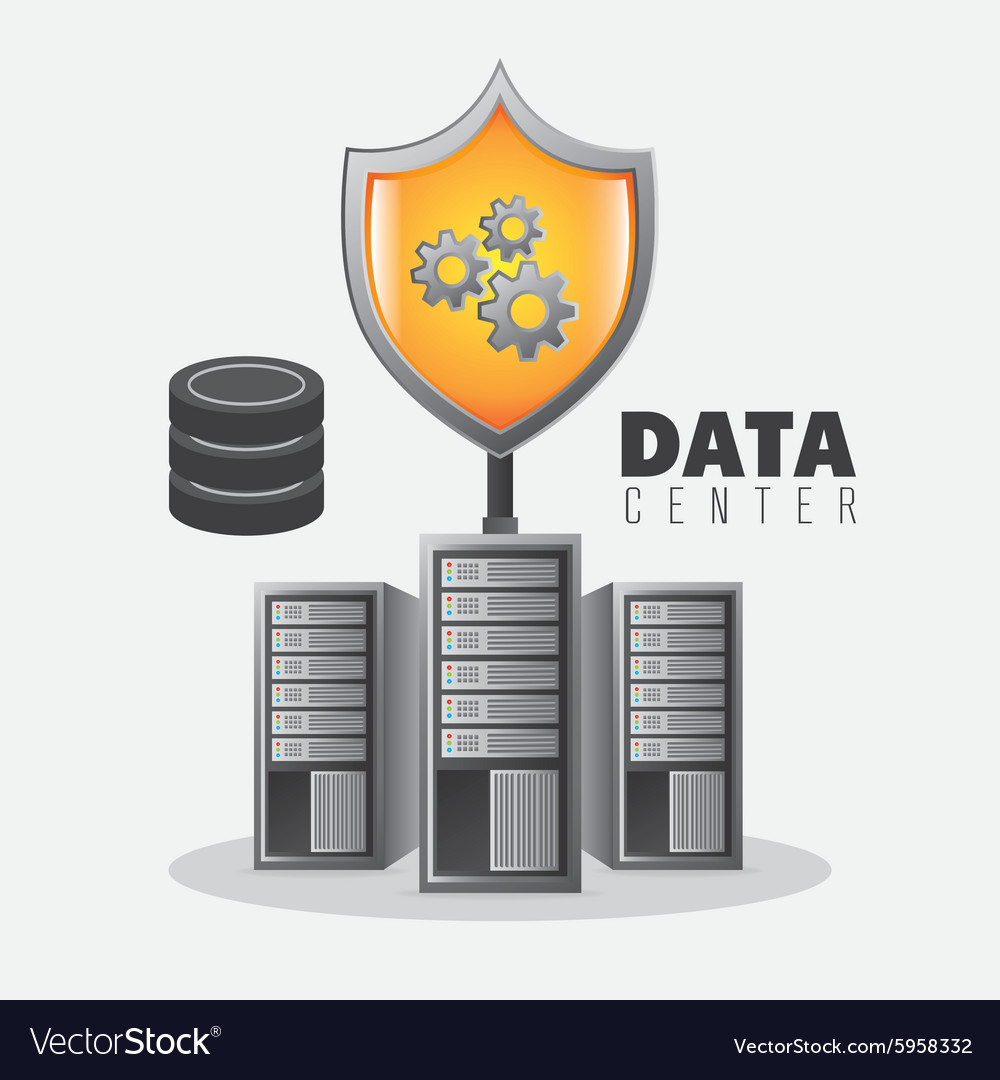 Database digital design Royalty Free Vector Image