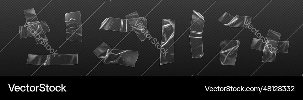 Plastic transparent duct tape paper sticker Vector Image