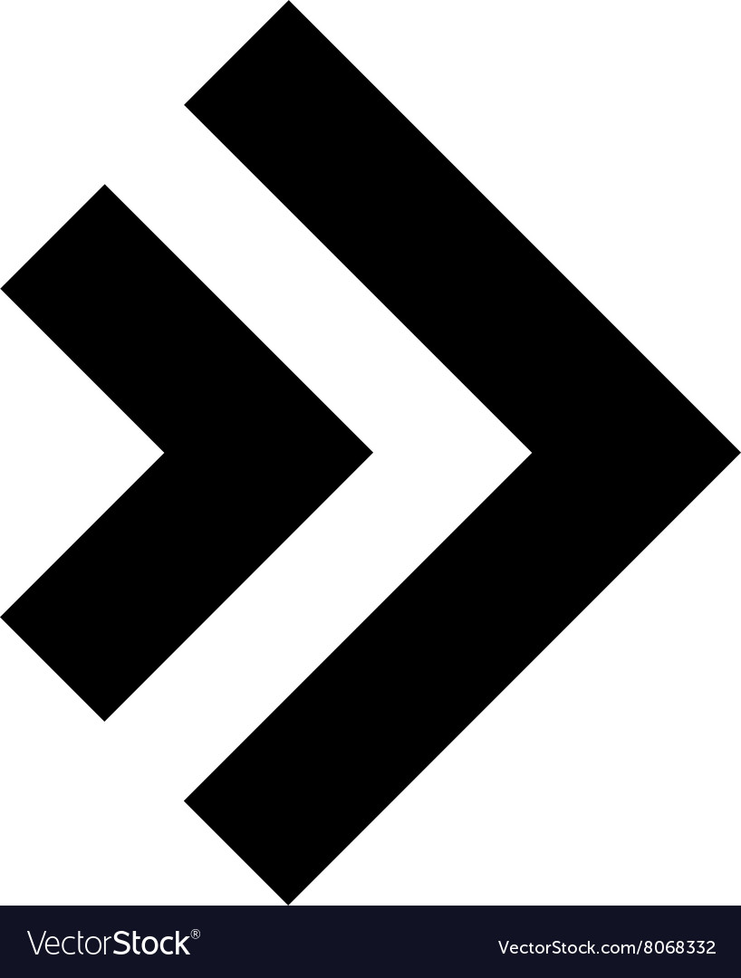 Shift right flat icon Royalty Free Vector Image
