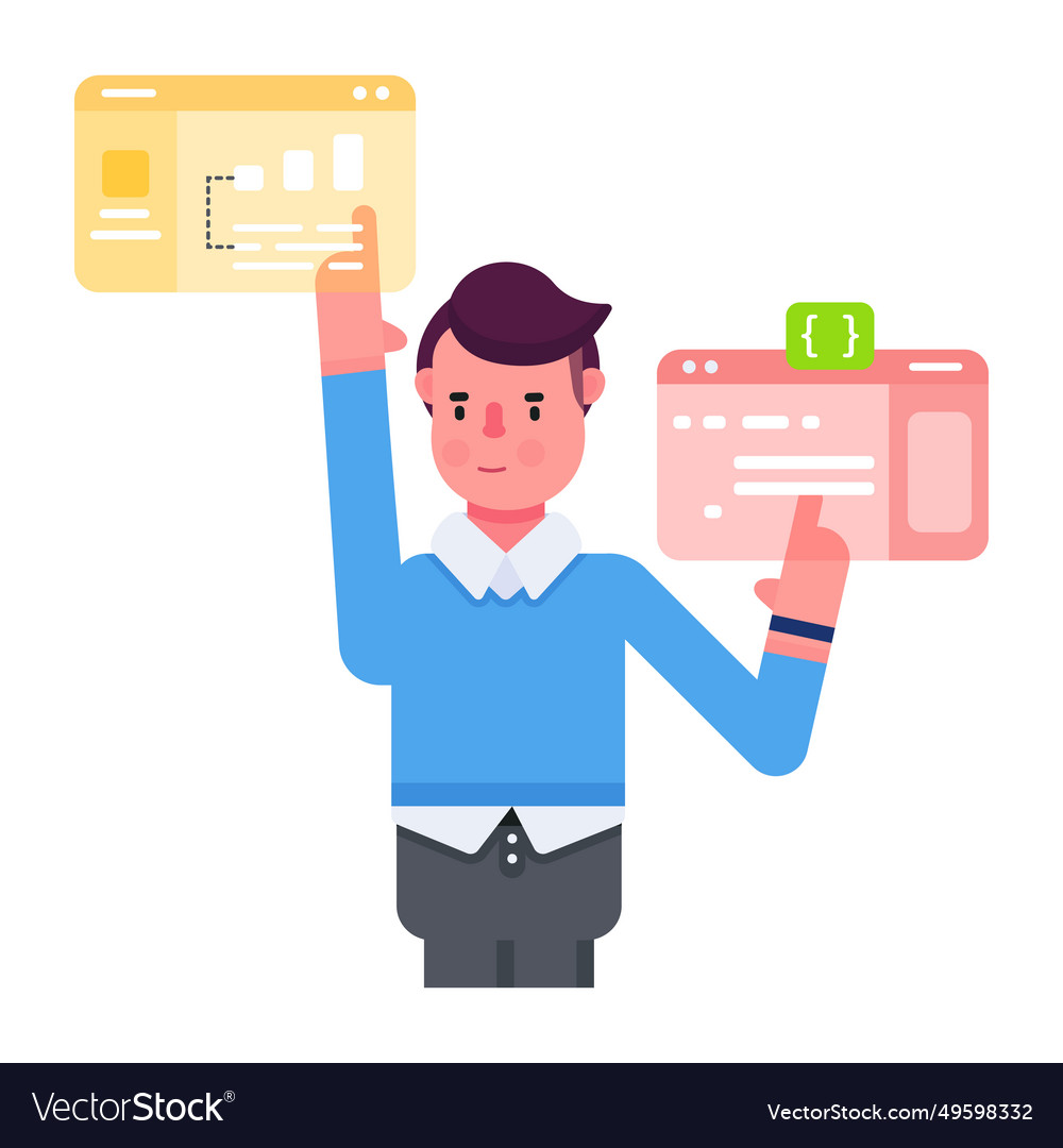 Site developer Royalty Free Vector Image - VectorStock