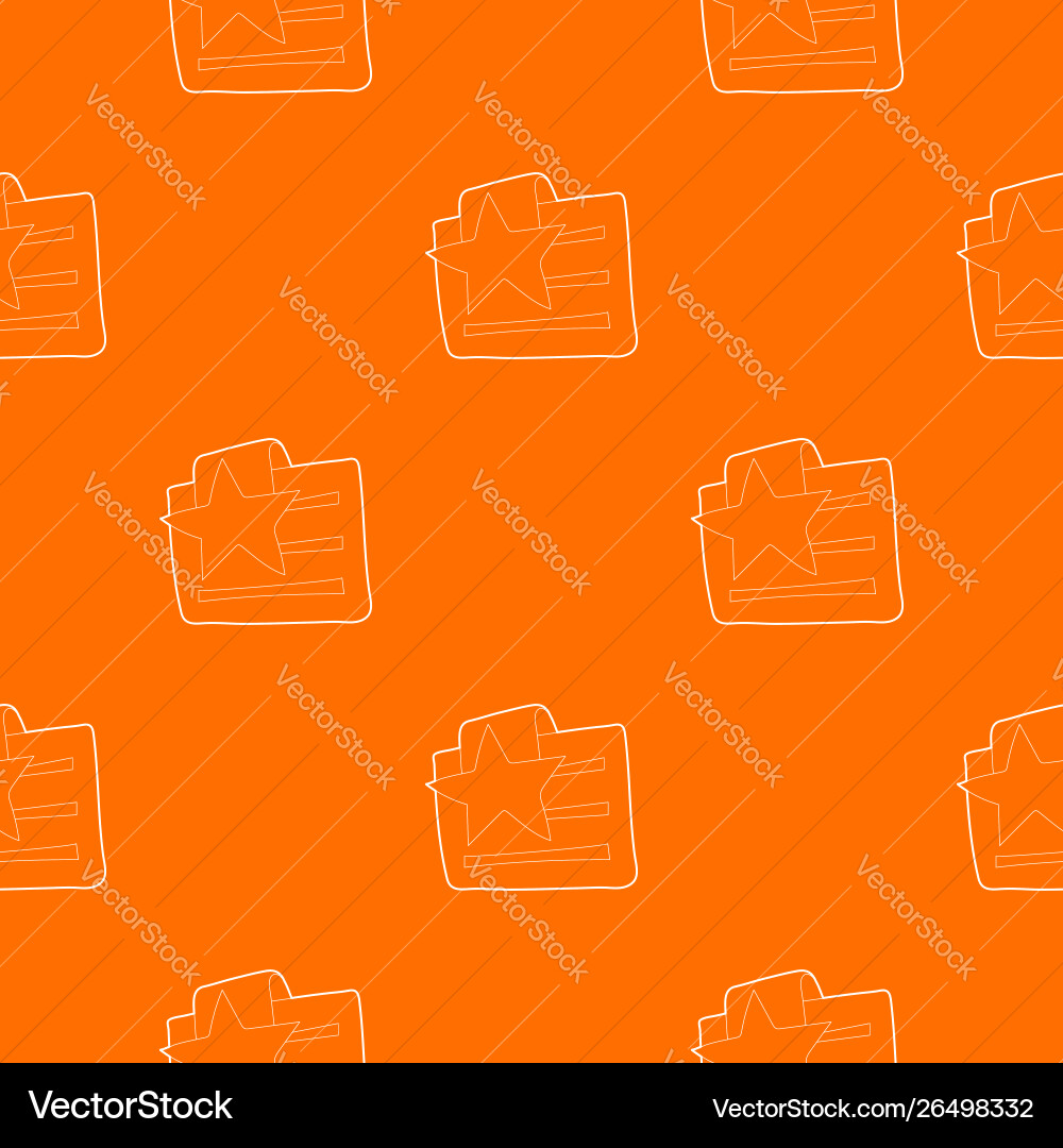 Wishlist pattern orange Royalty Free Vector Image