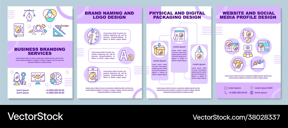 Business branding services brochure template Vector Image