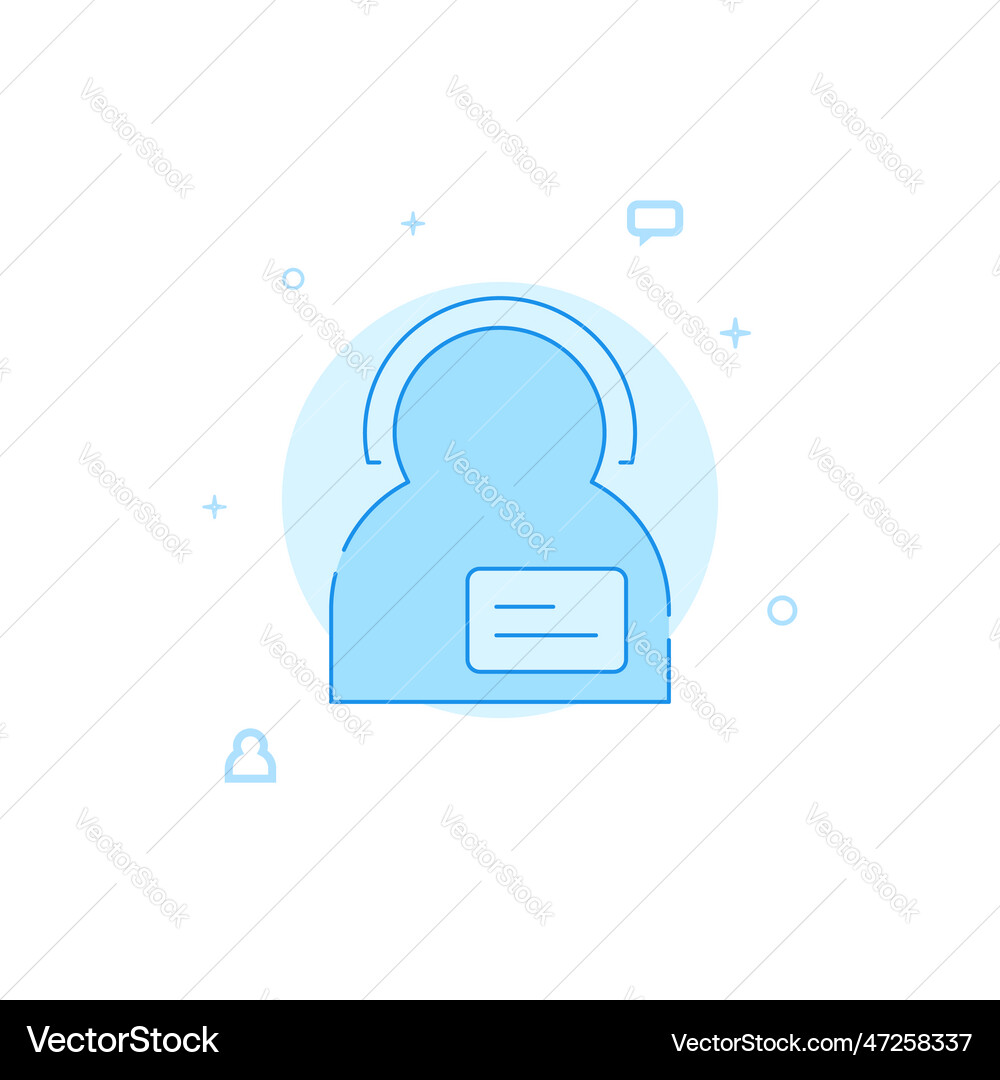 Customer service officer flat icon filled line Vector Image