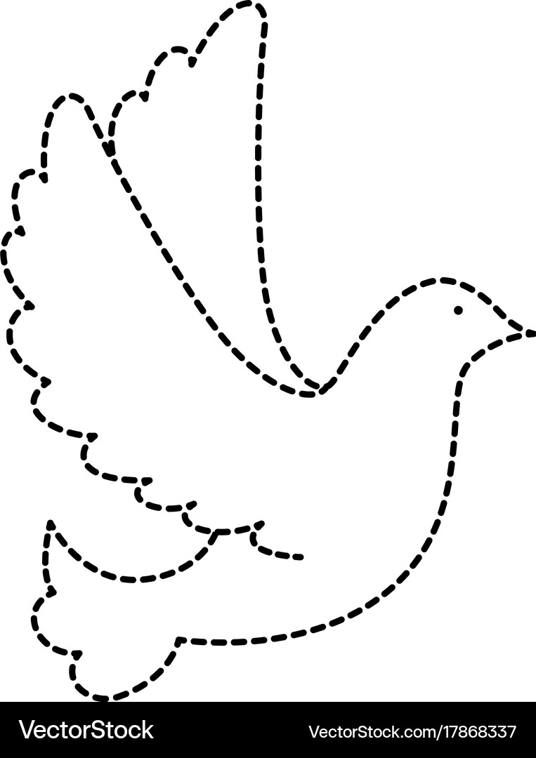 Dove of peace flying Royalty Free Vector Image