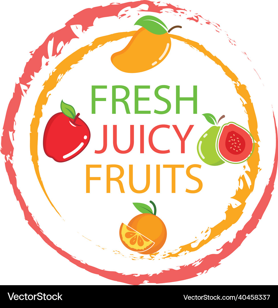 Fresh juicy fruits design Royalty Free Vector Image