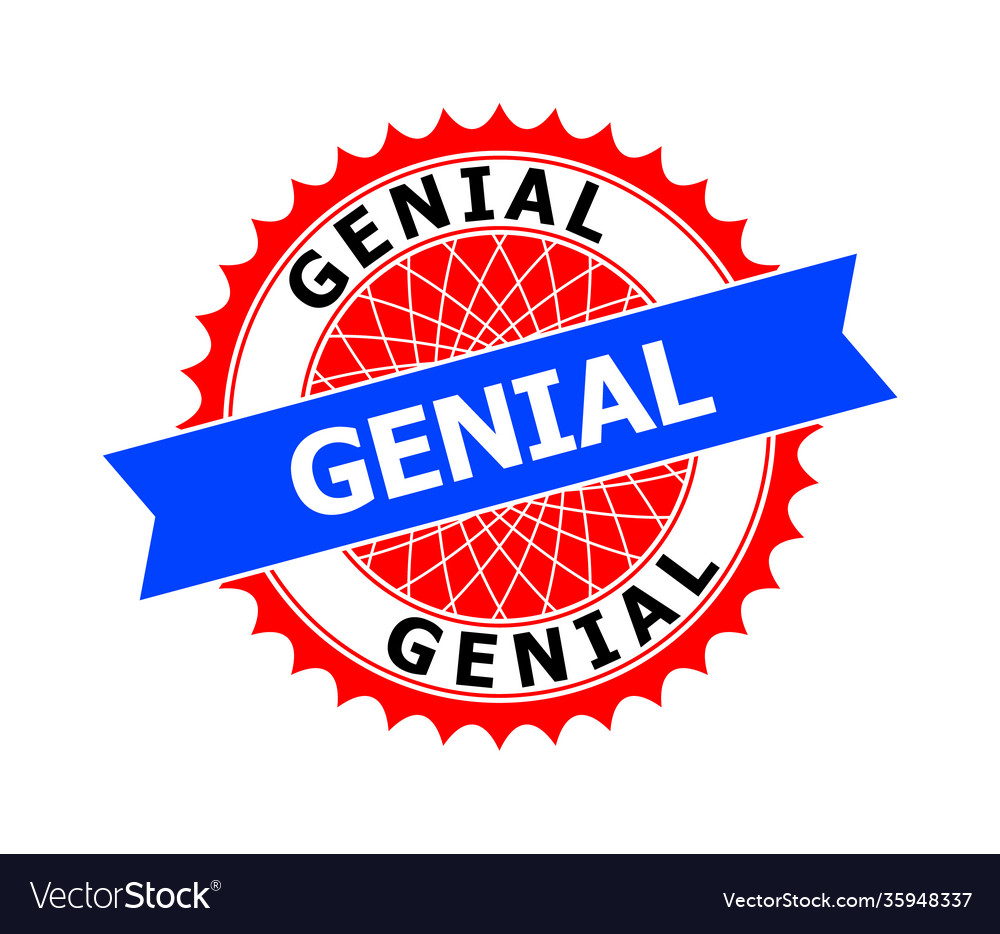 Genial bicolor clean rosette template for stamps Vector Image