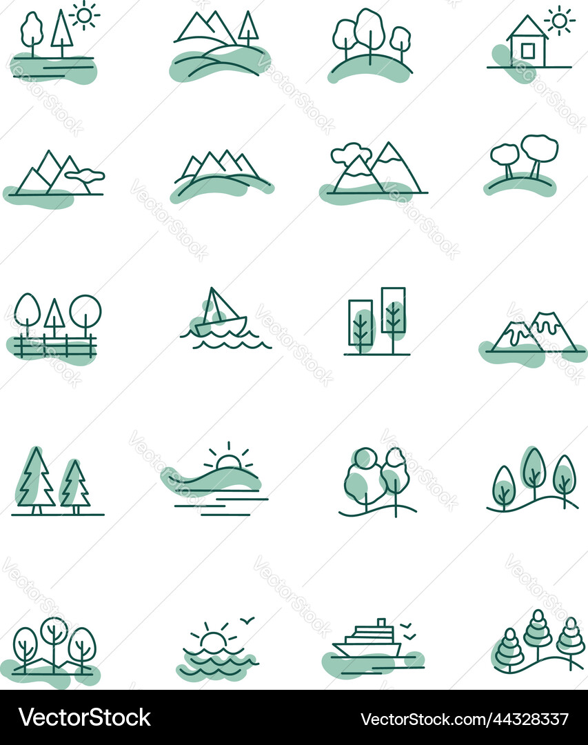 Nature climate on a white background Royalty Free Vector