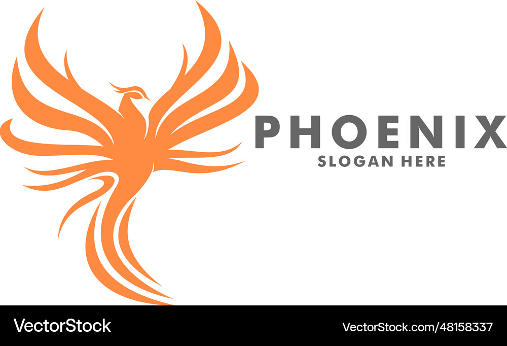 Phoenix wing logo animal abstract luxury phoenix Vector Image