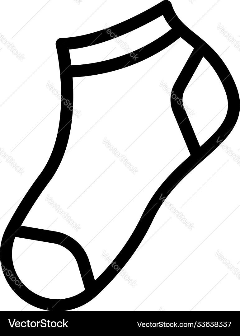 Shoes socks icon outline style Royalty Free Vector Image