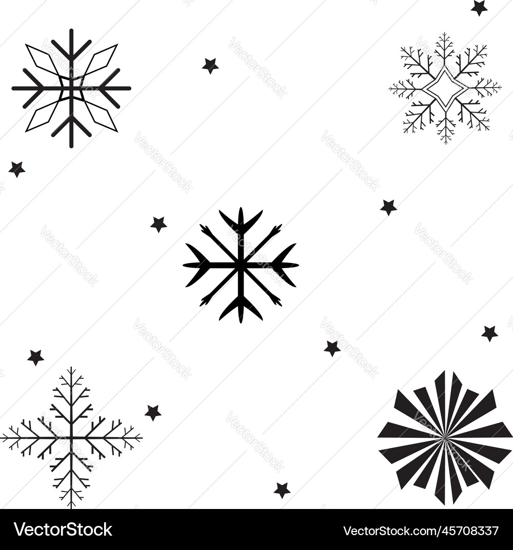 Snow flake editable file Royalty Free Vector Image