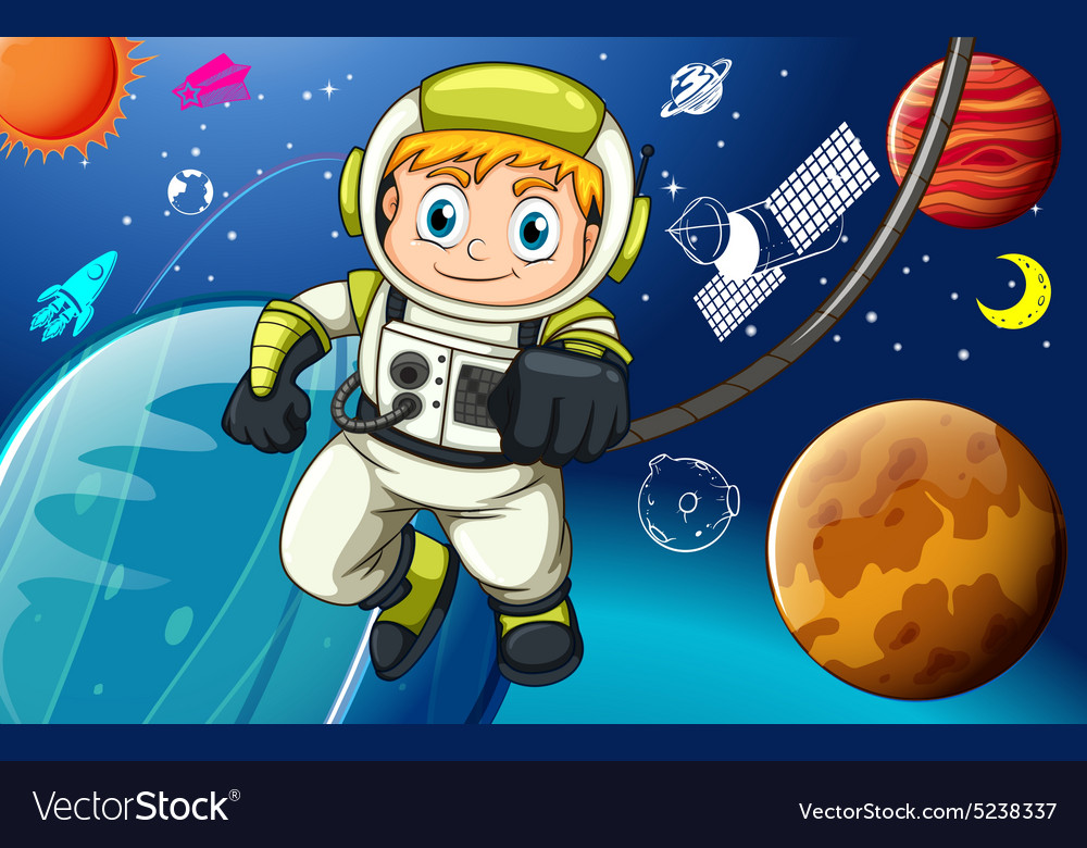 Spaceman Royalty Free Vector Image - VectorStock