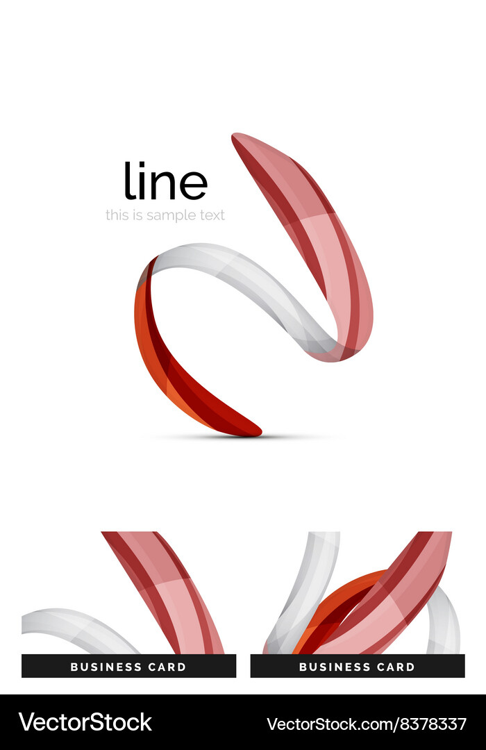 Swirl wavy ribbon abstract concept Royalty Free Vector Image