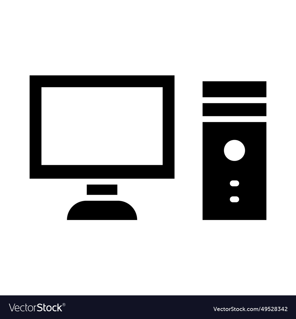 Computer glyph icon for personal and commercial Vector Image