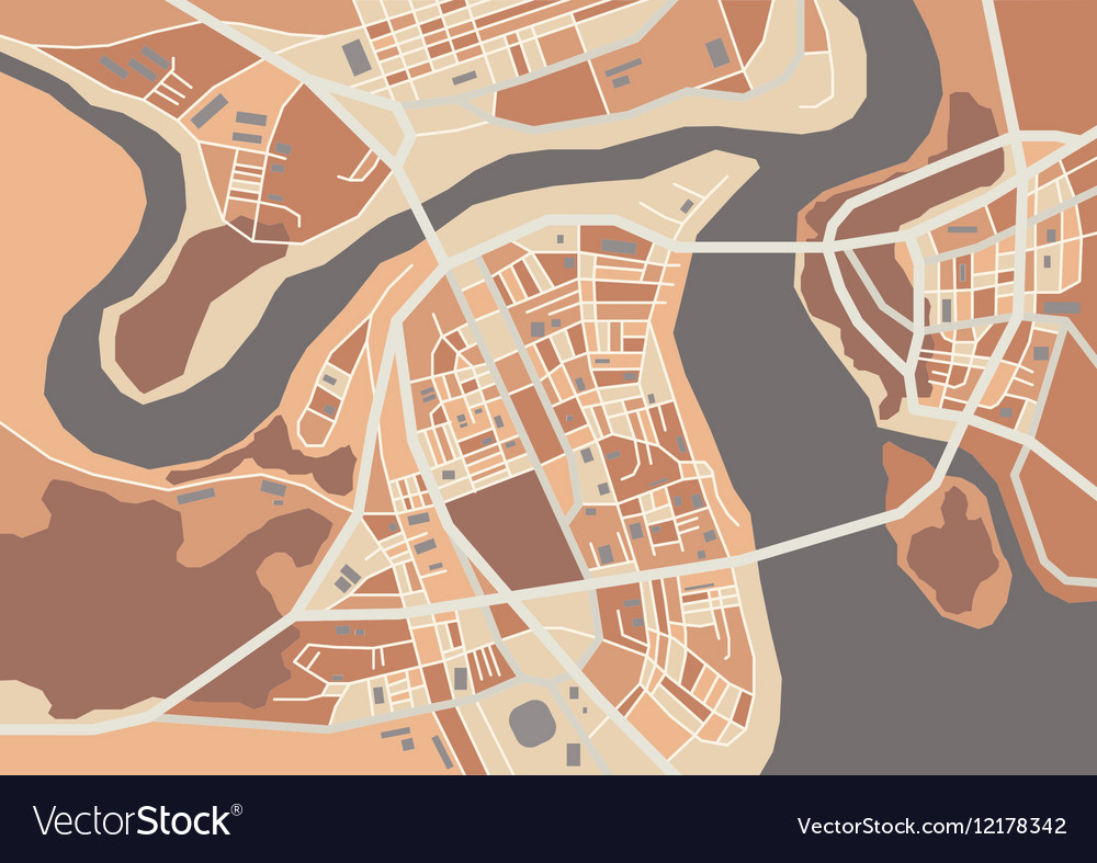 Decorative city map Royalty Free Vector Image - VectorStock Decorative city map Royalty Free Vector Image - VectorStock