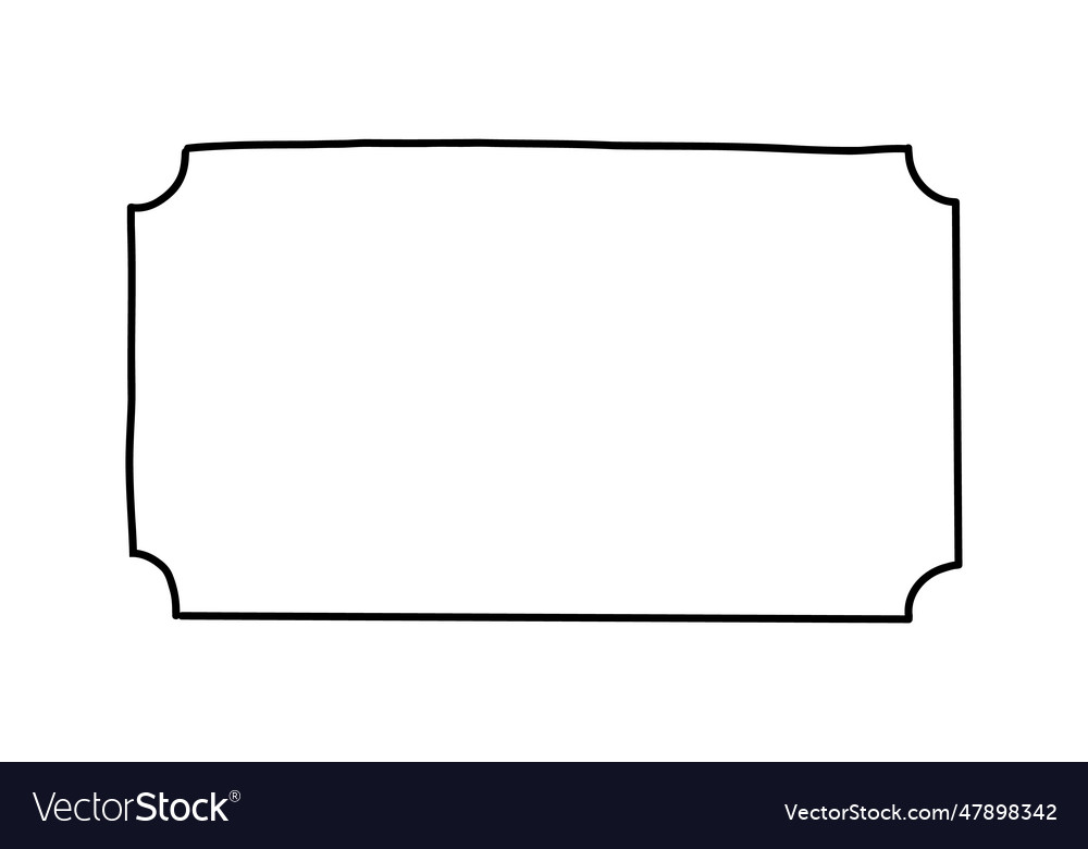 Doodle frames rectangle hand drawn borders Vector Image