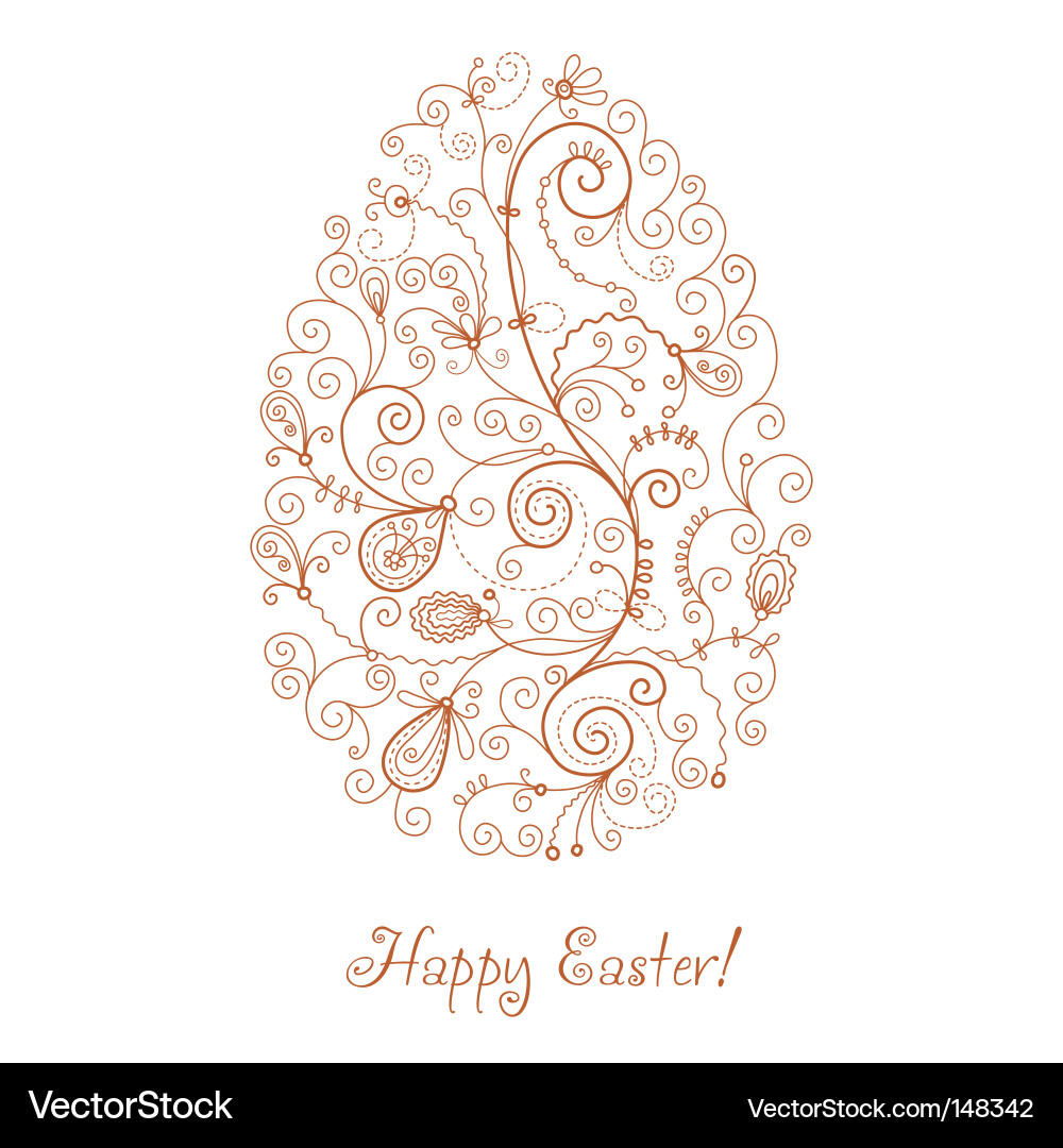 Easter egg Royalty Free Vector Image - VectorStock