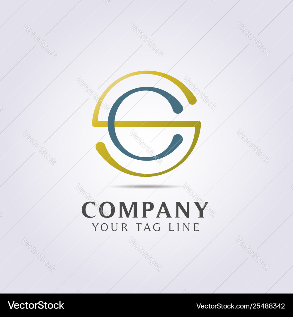 Elegant C & S Logo Template Royalty Free Vector Image