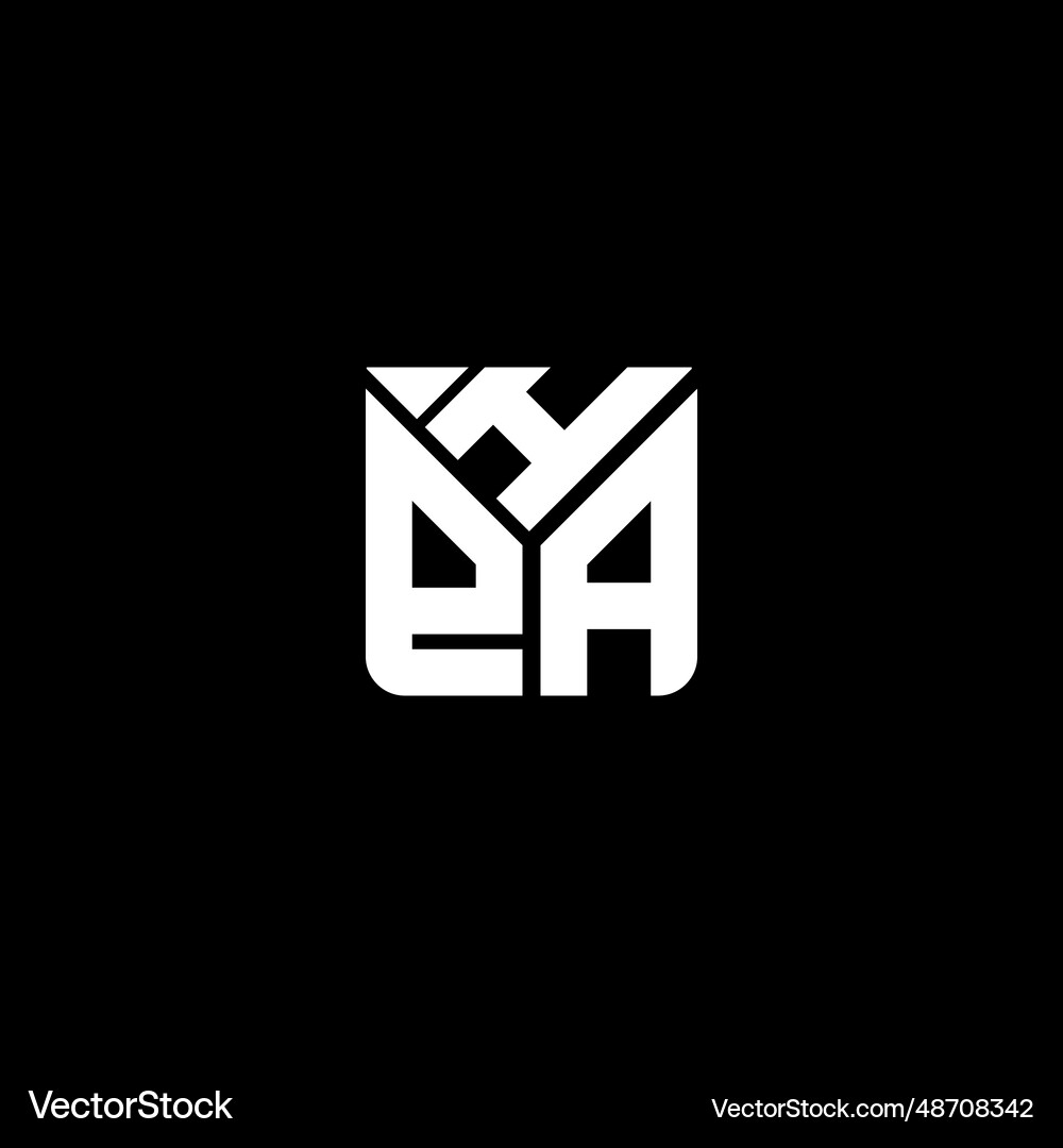 Hpa letter logo design simple and modern Vector Image