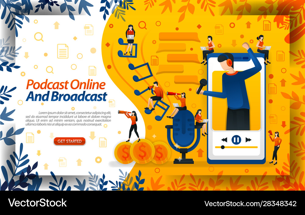 Online influencer and broadcast streamer live Vector Image