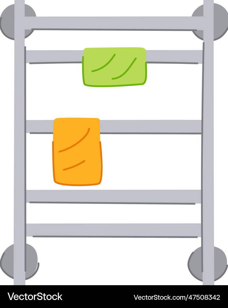 Radiator heater towel cartoon Royalty Free Vector Image