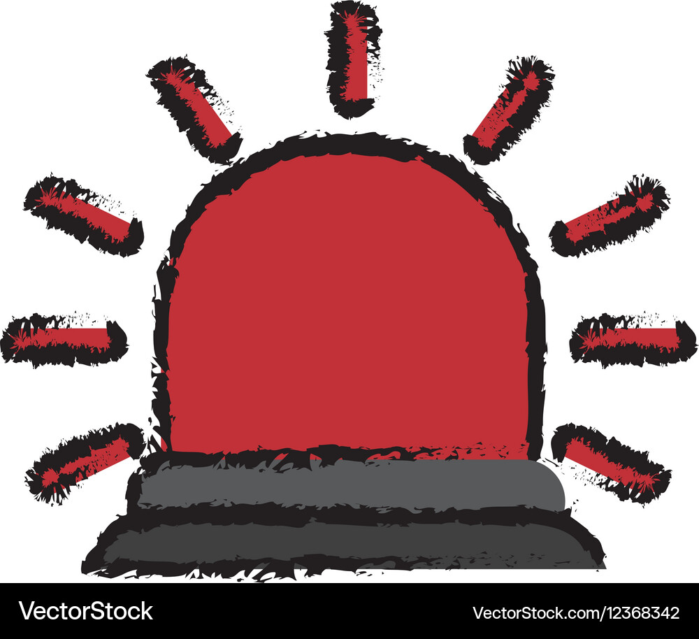 Red flashing alarm Royalty Free Vector Image - VectorStock