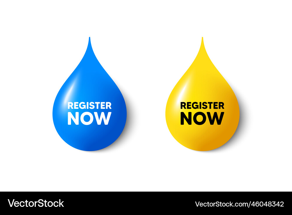 Register now tag free registration offer paint Vector Image