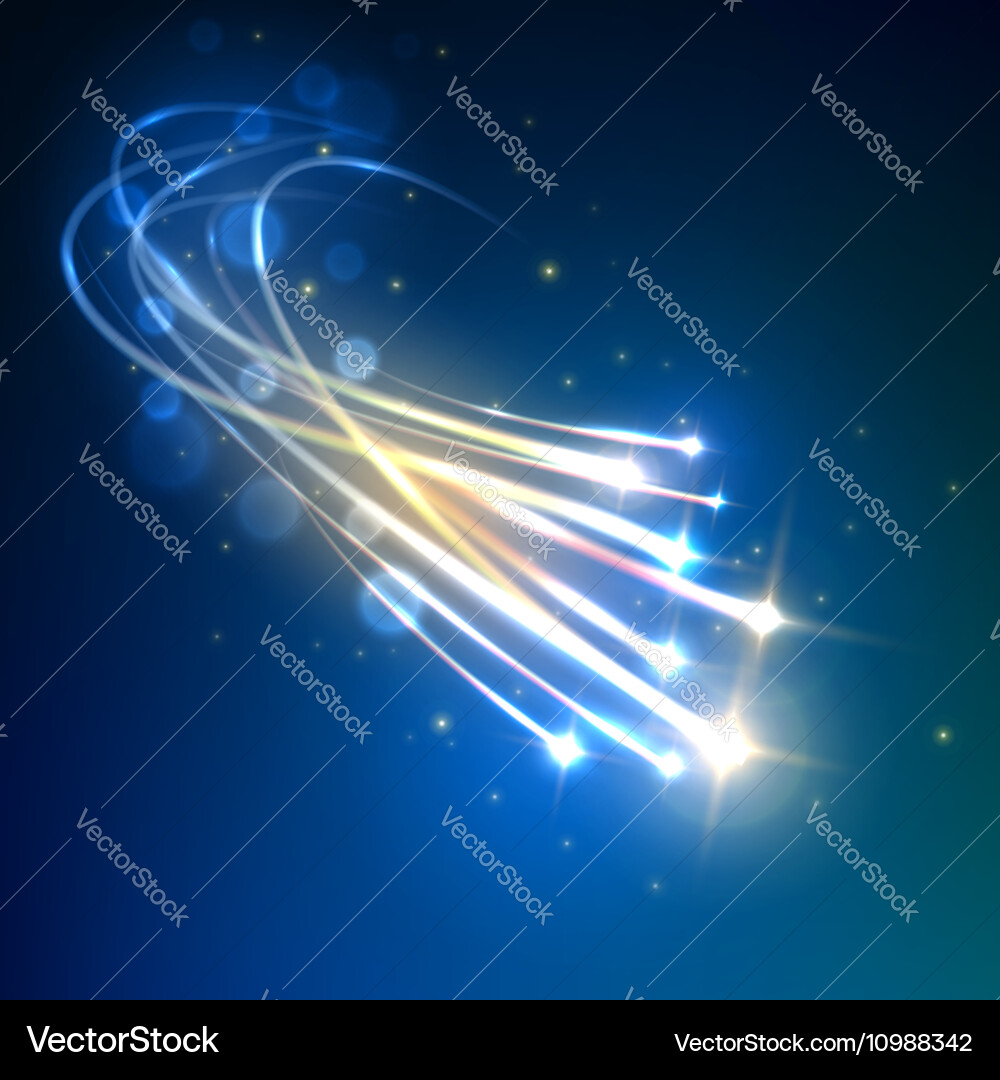 Shooting stars in the night sky seamless pattern Vector Image