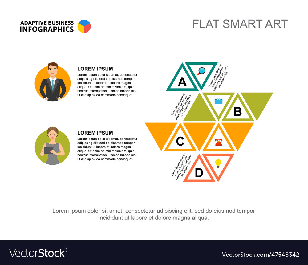 Two options process chart template Royalty Free Vector Image