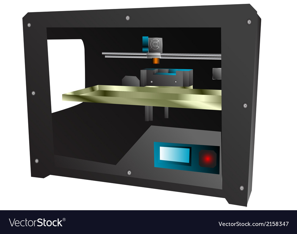 3d printer Royalty Free Vector Image - VectorStock