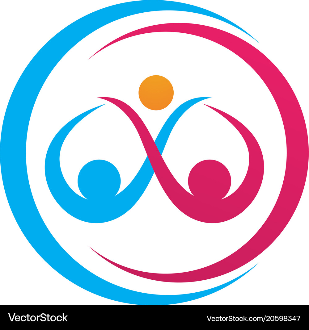 Adoption and community care logo template icon Vector Image