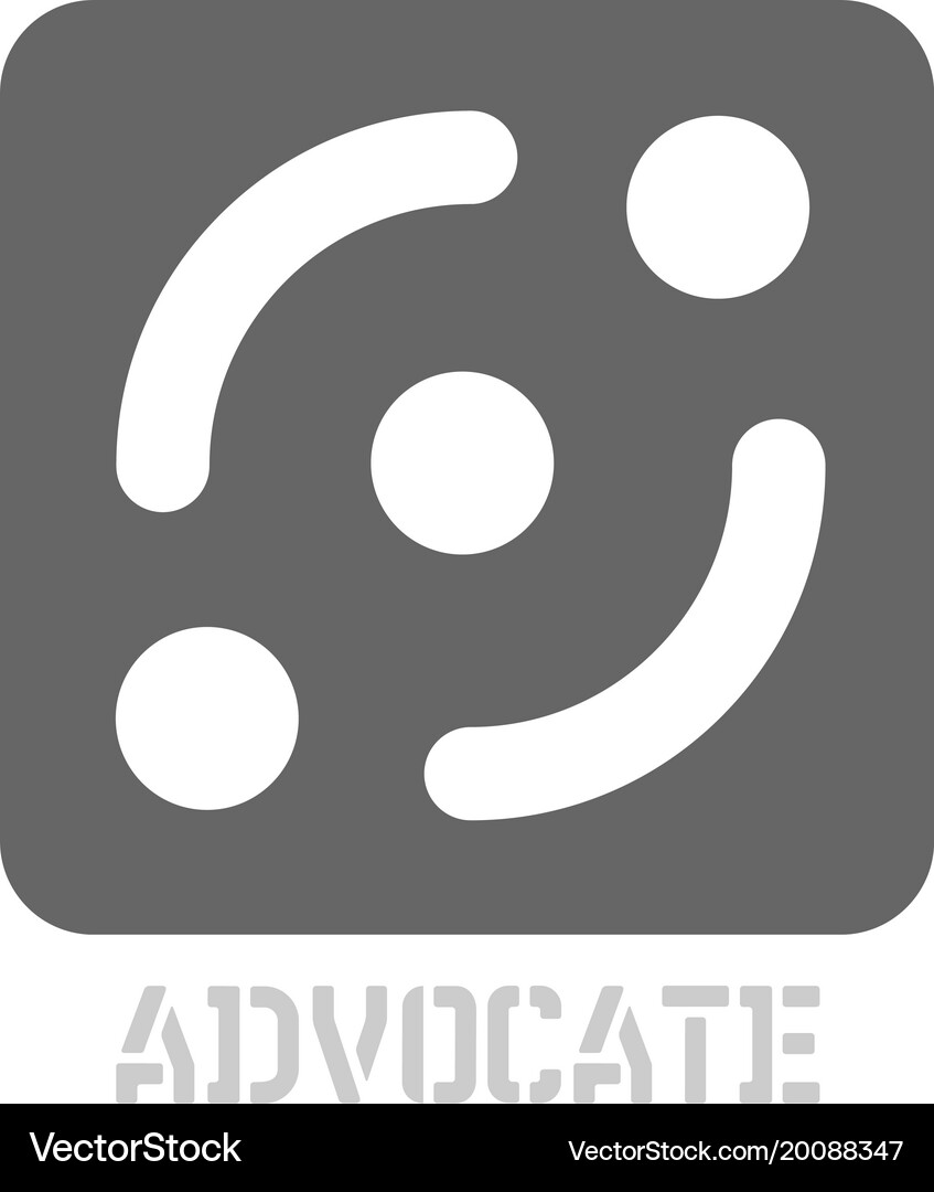 Advocate conceptual graphic icon Royalty Free Vector Image