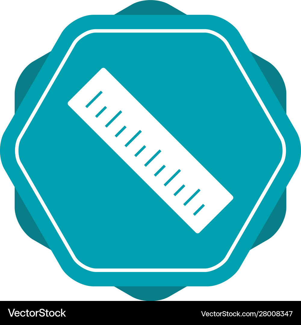 Beautiful ruler glyph icon Royalty Free Vector Image