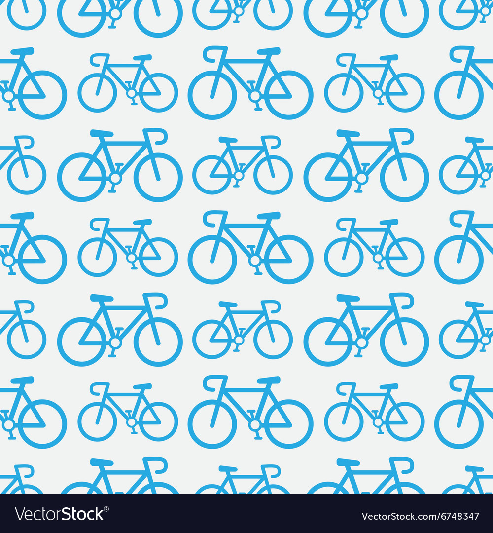 Bicycle seamless pattern Royalty Free Vector Image