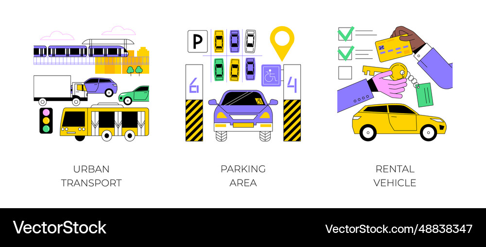Car traffic abstract concept Royalty Free Vector Image