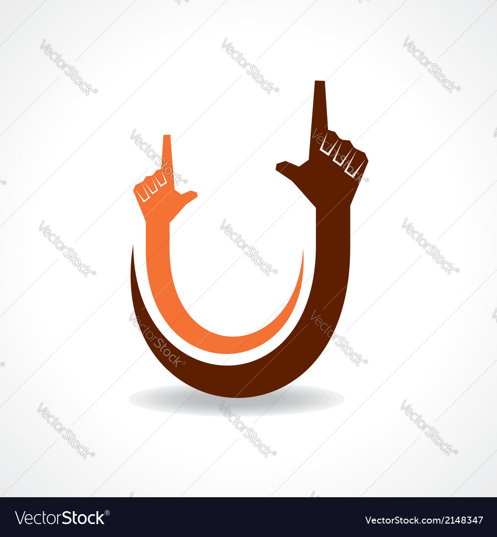 Creative hand icon concept Royalty Free Vector Image