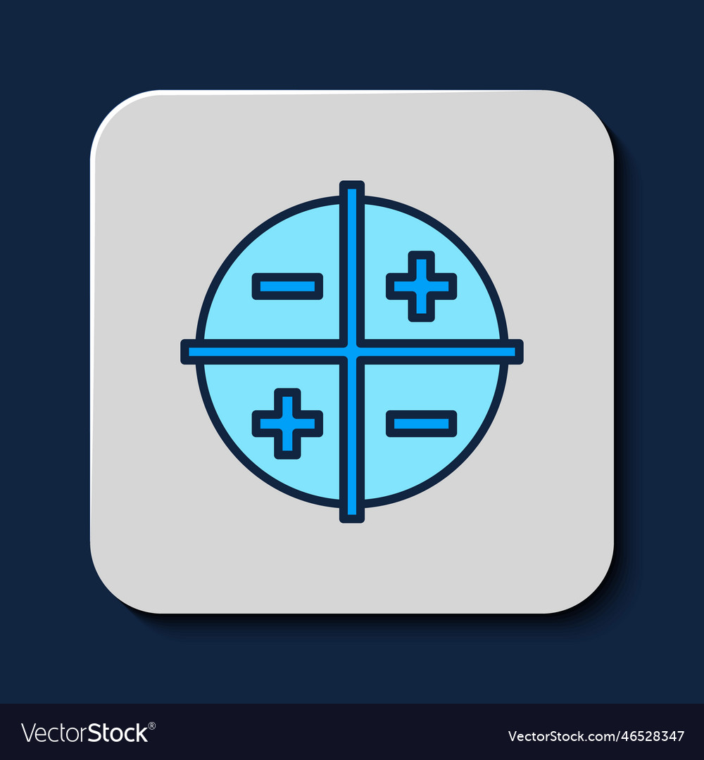 Filled Outline Xyz Coordinate System Icon Isolated